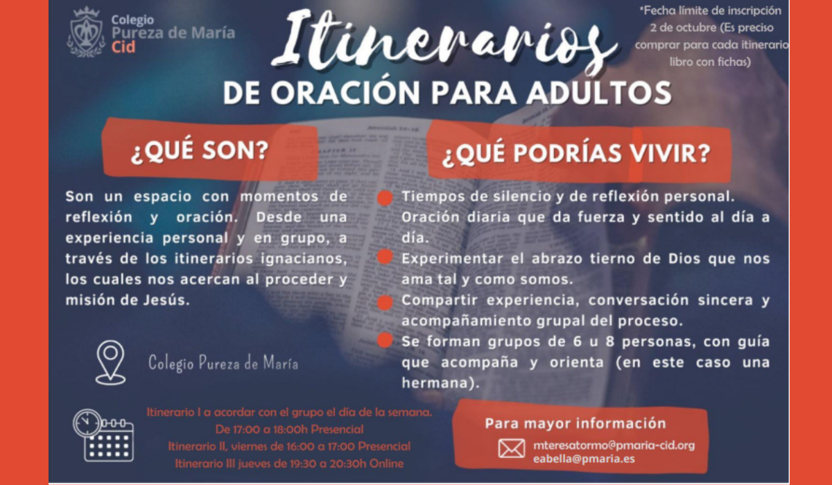 Itinerarios de oración ignaciana - Pureza de Maria Cid